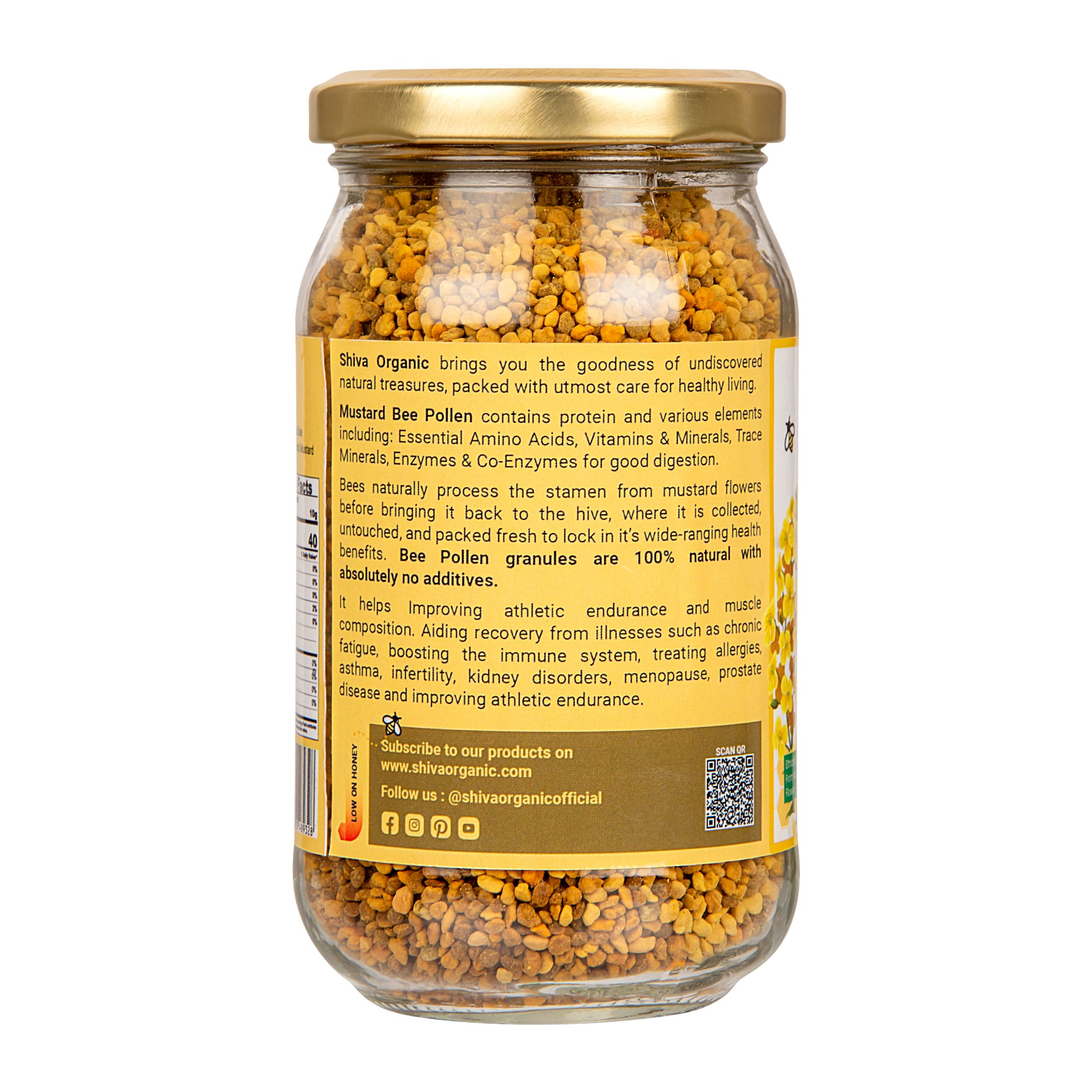 Mustard Bee Pollen | Natural Superfood | Shiva Organic