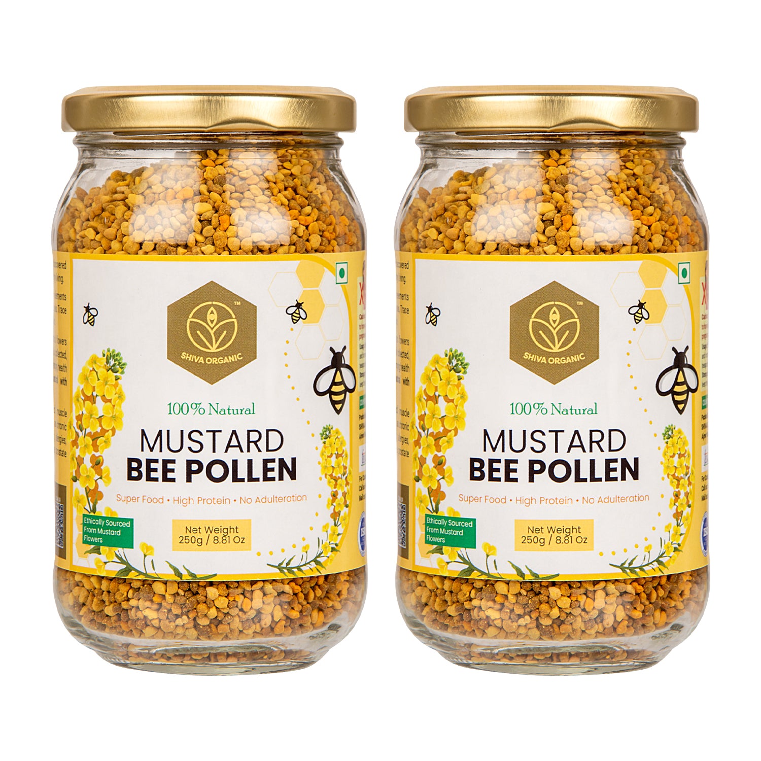 Mustard Bee Pollen | Natural Superfood | Shiva Organic