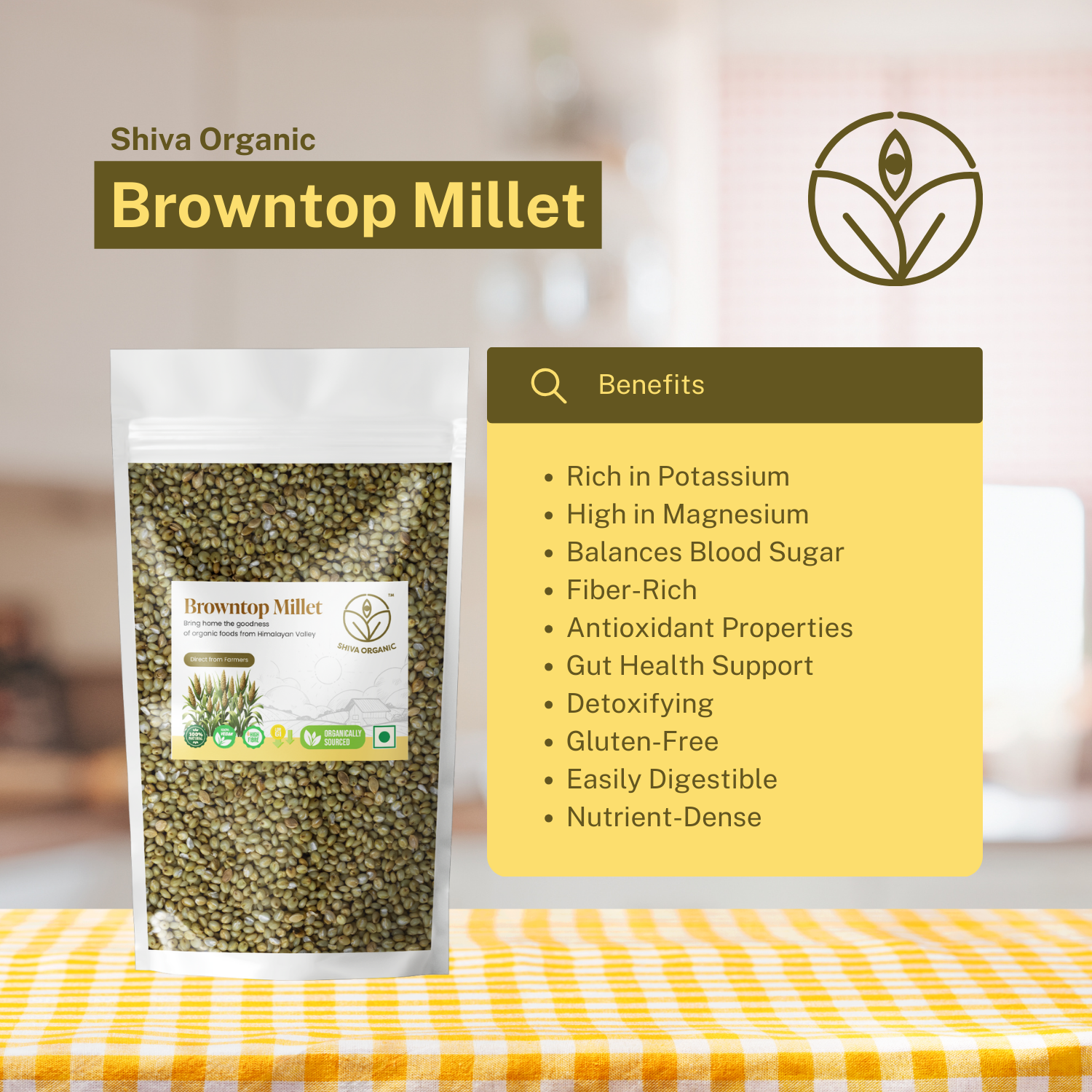 5 Positive Millets | Low Glutten | Unpolished Whole Grain | Shiva Organic