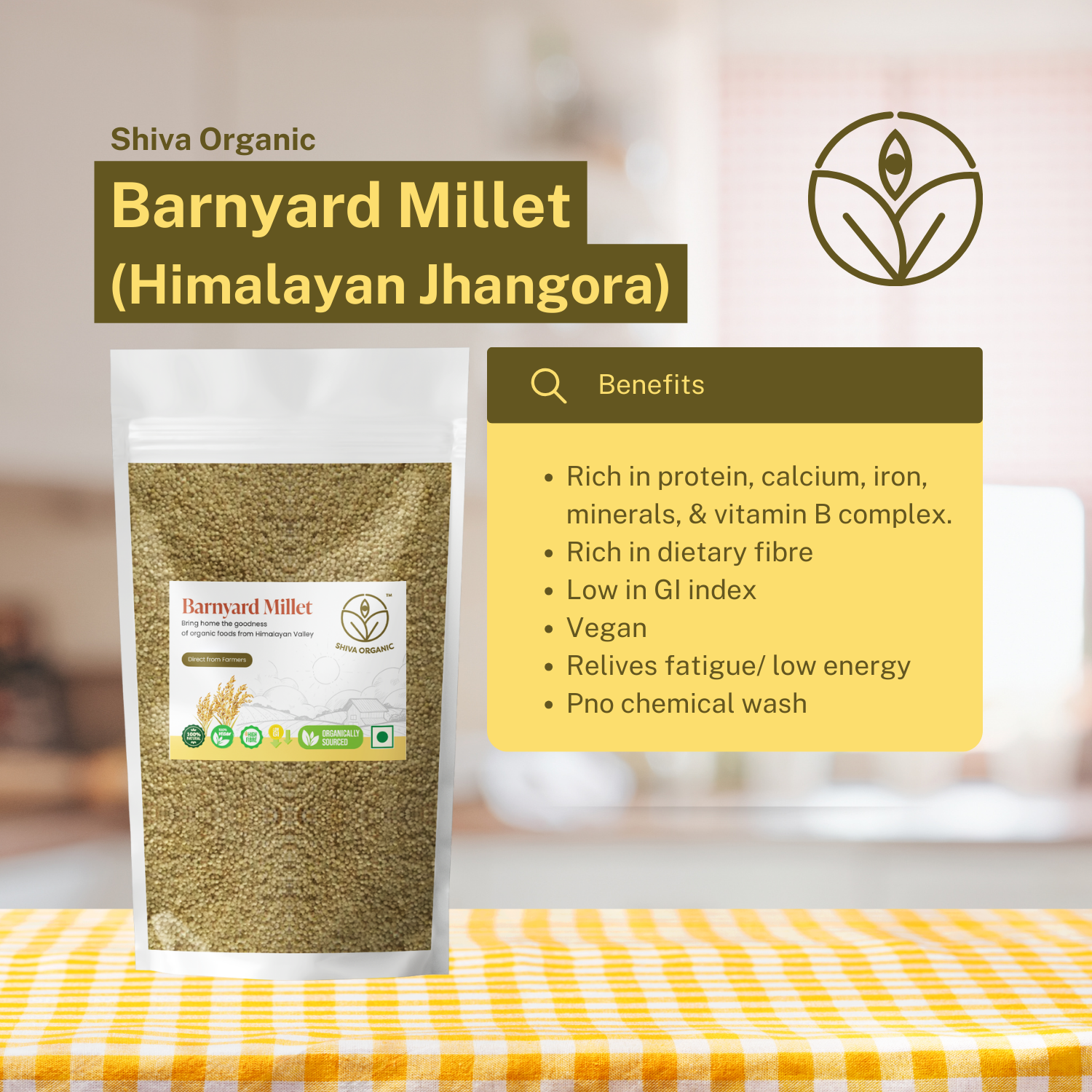 Organic Barnyard Millet | Saanva | Shiva Organic